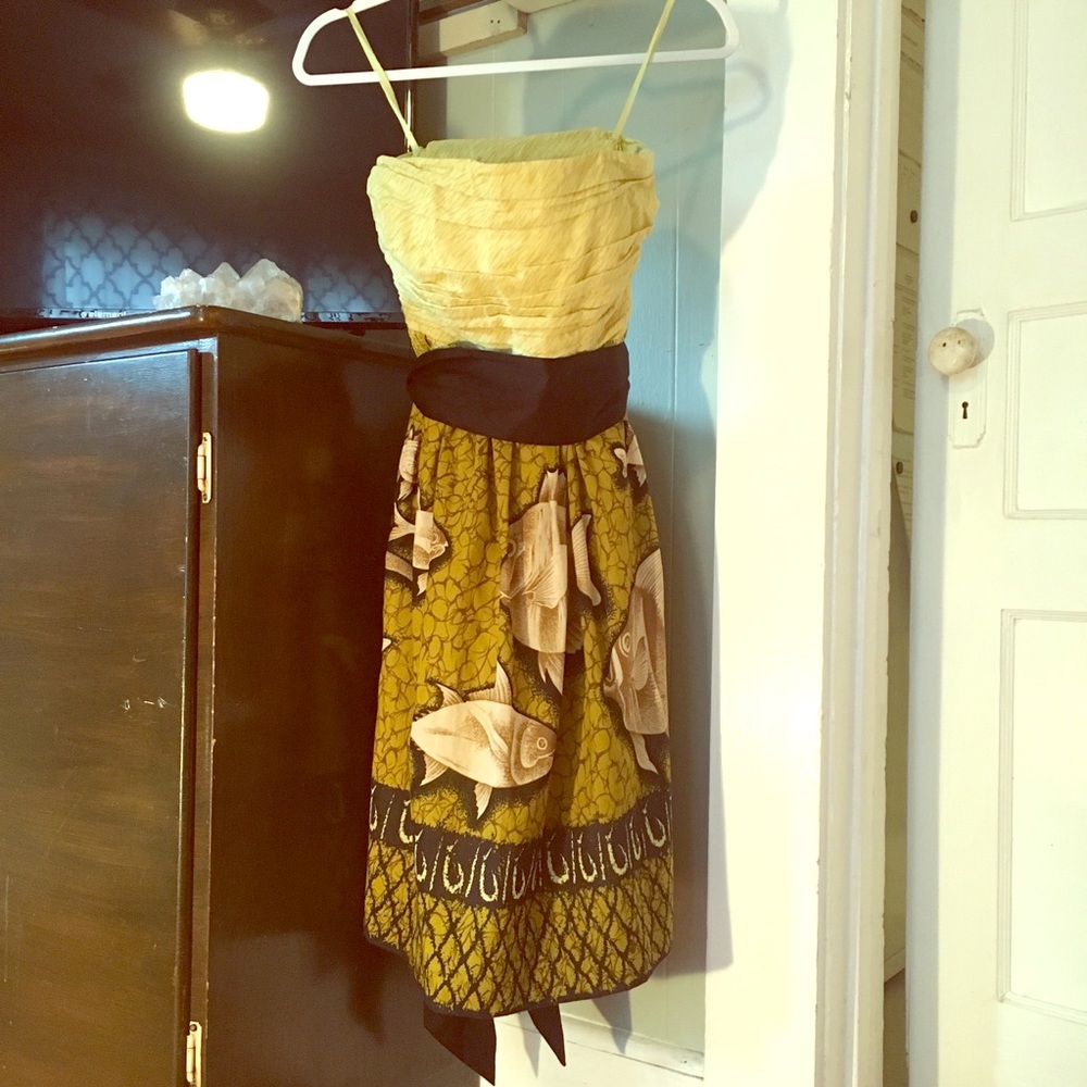 Anthropologie Vanessa And Virginia Fish Dress - Gem